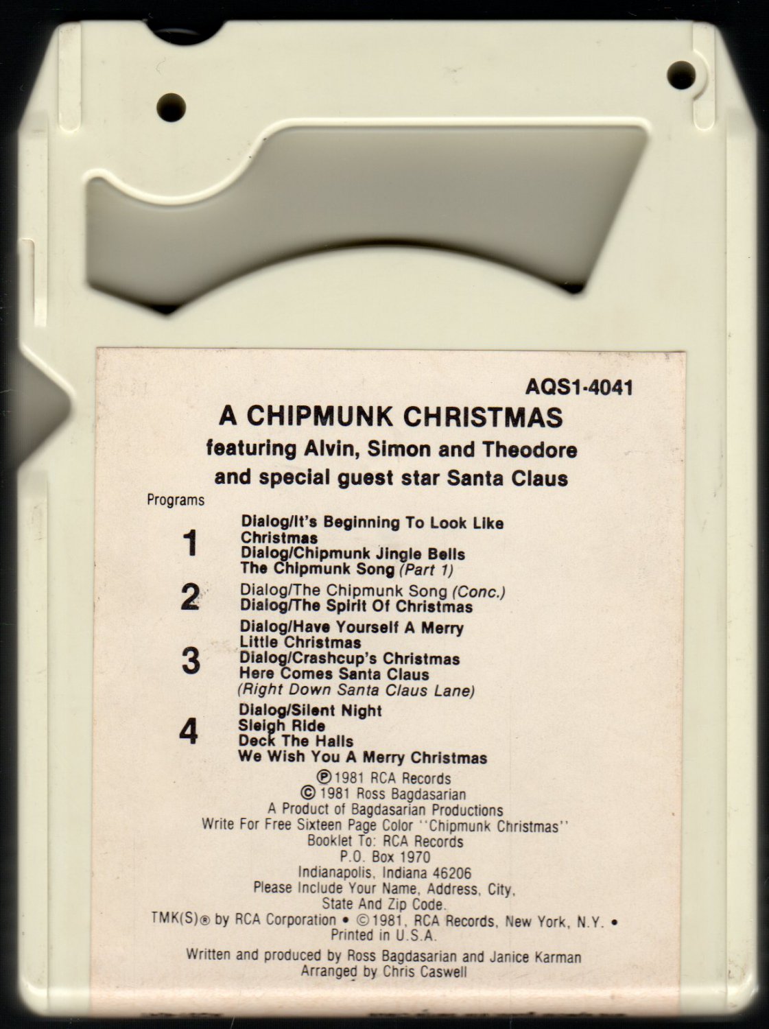 A Chipmunk Christmas - Featuring Alvin, Simon and Theodore 1981 RCA ...