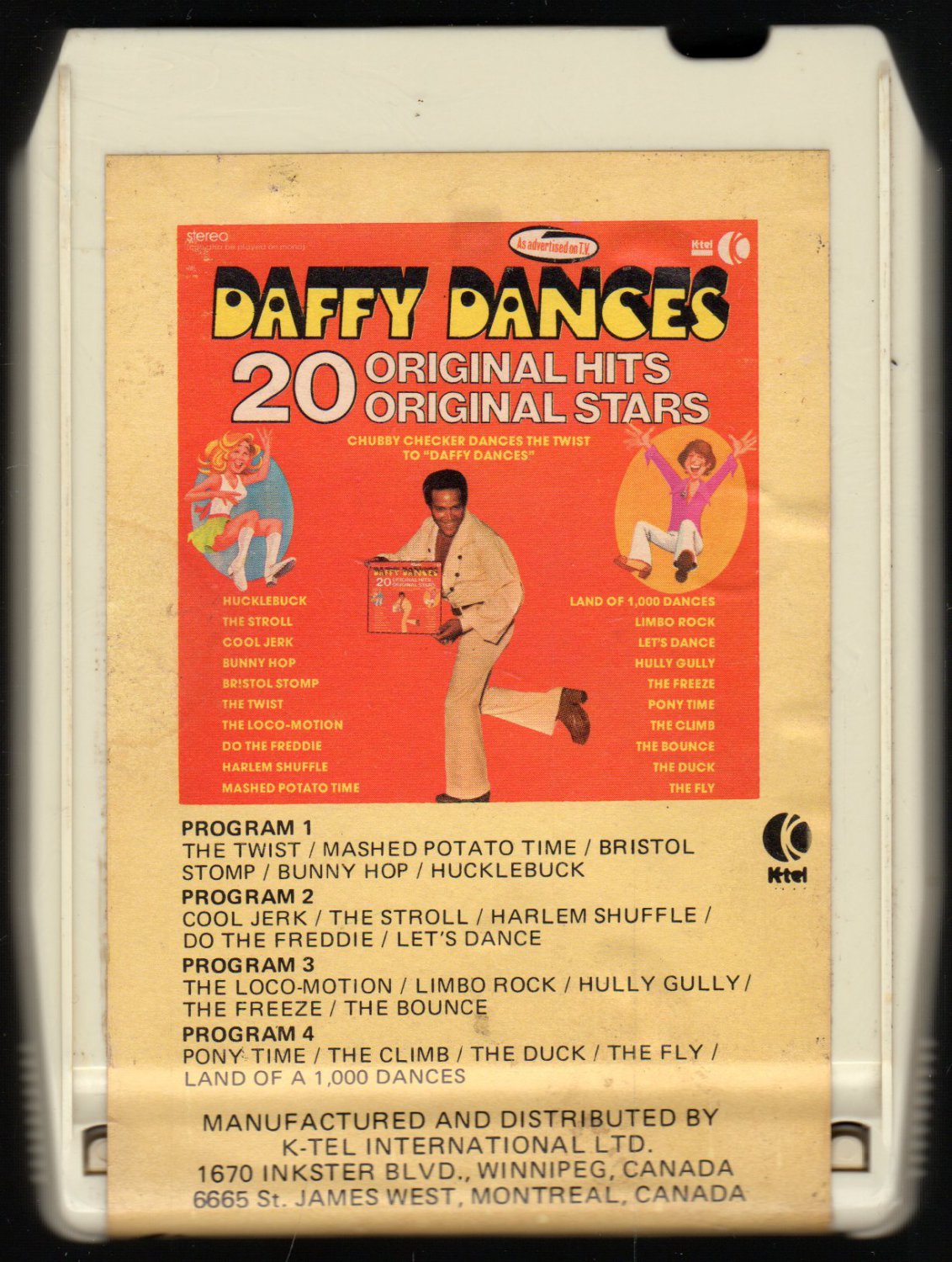 Daffy Dances - Various Artists 1975 KTEL CNDN A19C 8-TRACK TAPE