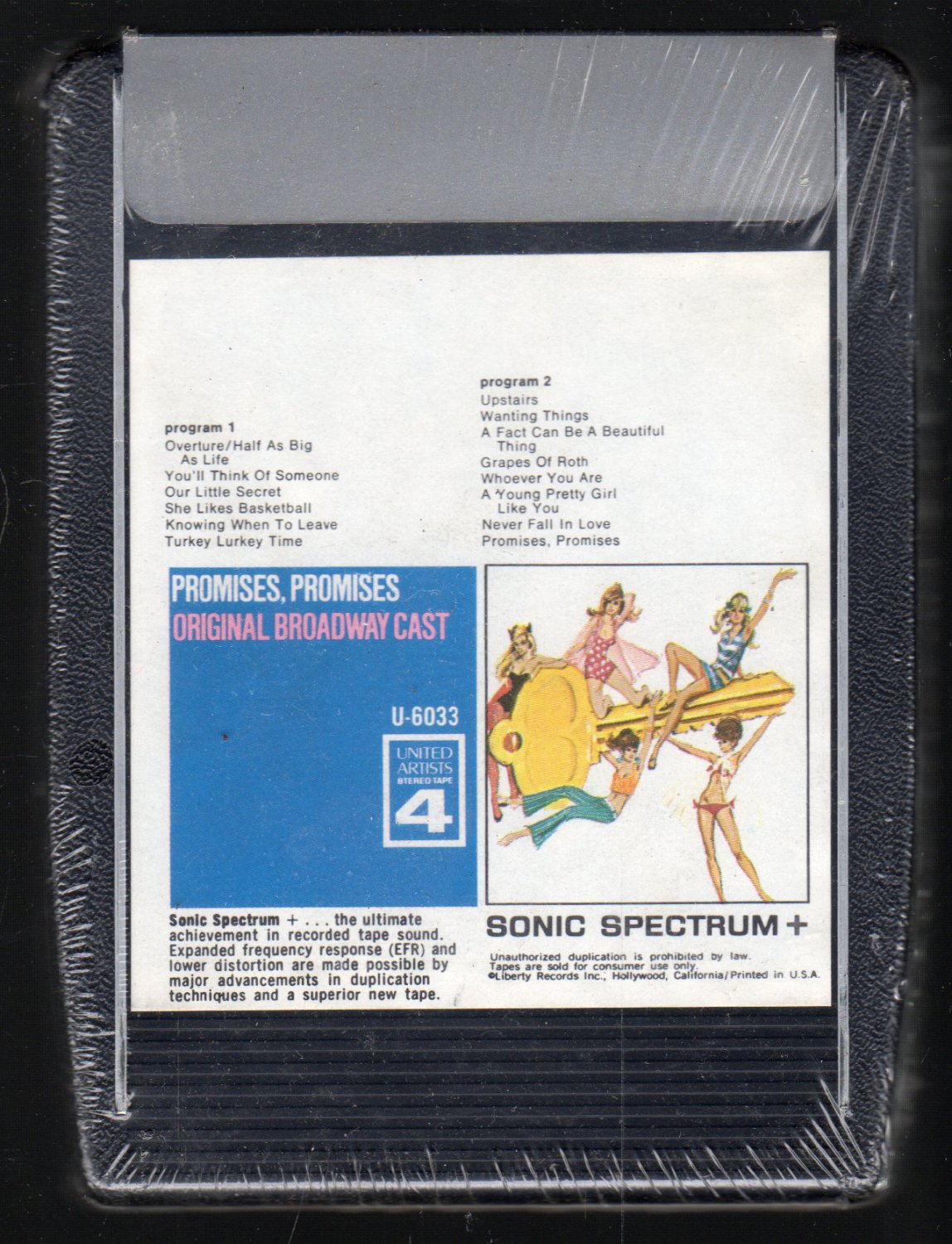 Promises, Promises - Original Broadway Cast 1968 UA Sealed A19A 4-TRACK ...