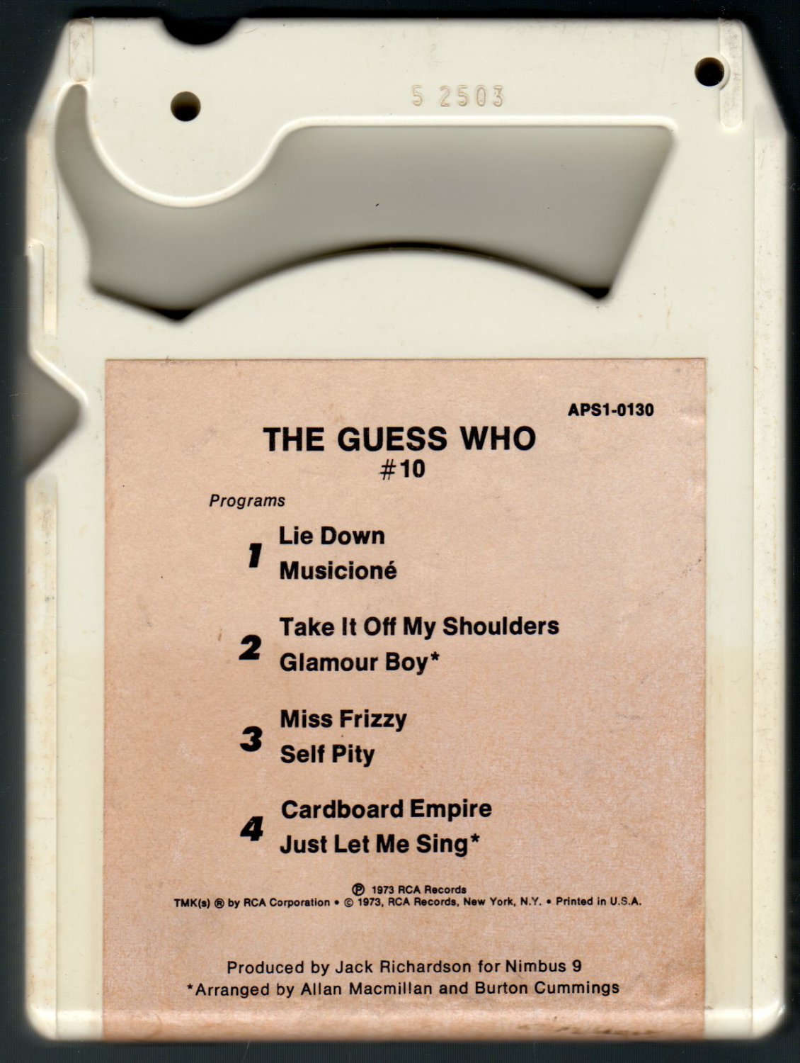 The Guess Who - #10 1973 RCA A21A 8-TRACK TAPE