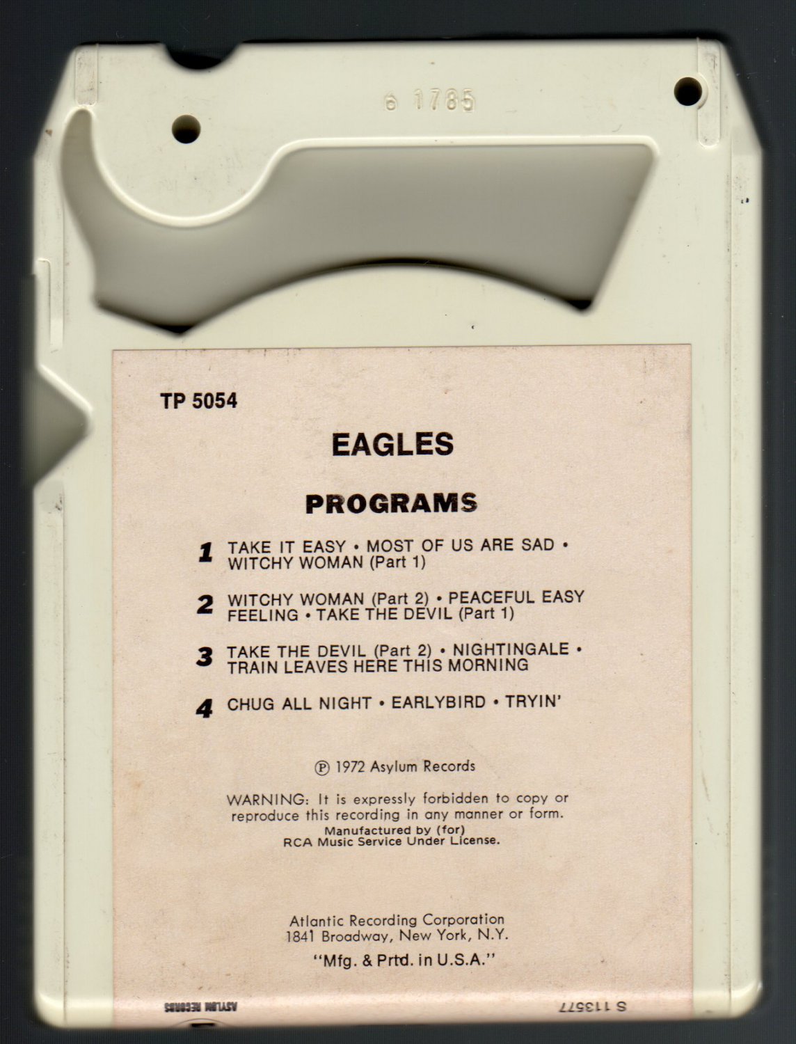 Eagles - Eagles 1972 Debut RCA A18C 8-TRACK TAPE