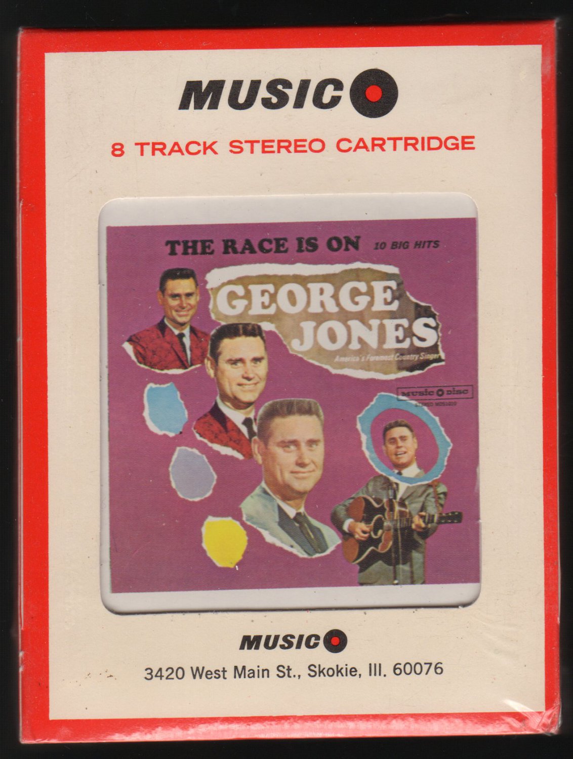 George Jones - The Race Is On 1965 MUSIC Sealed A43 8-TRACK TAPE