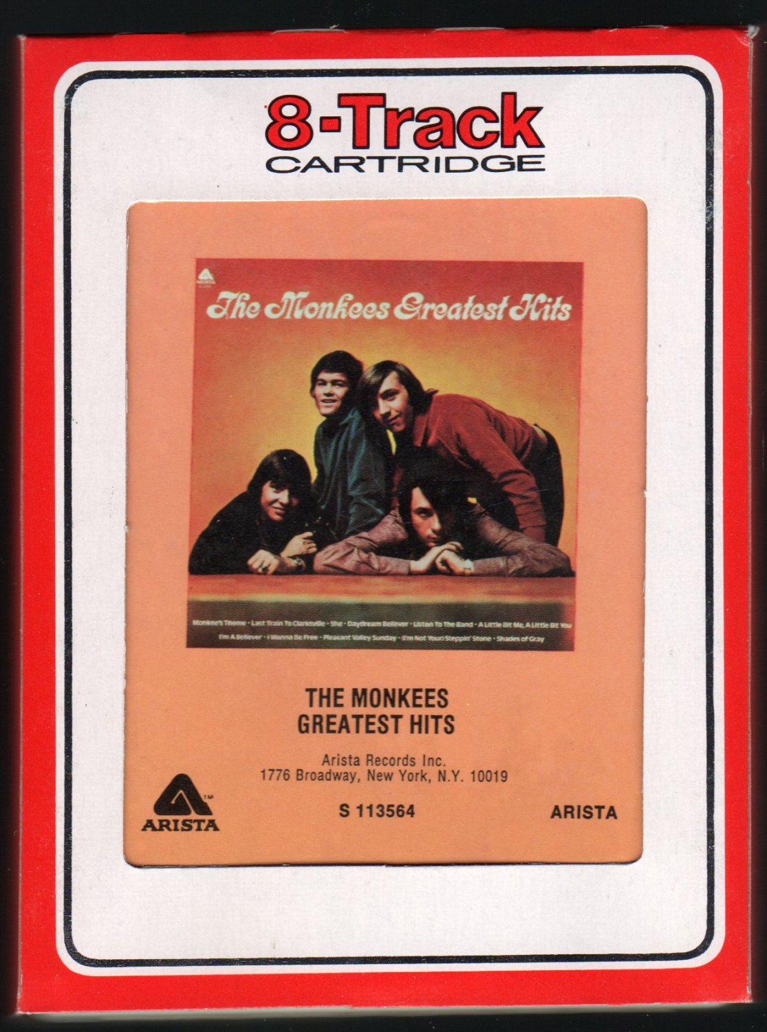 The Monkees - Greatest Hits 1972 RCA ARISTA A20 8-TRACK TAPE