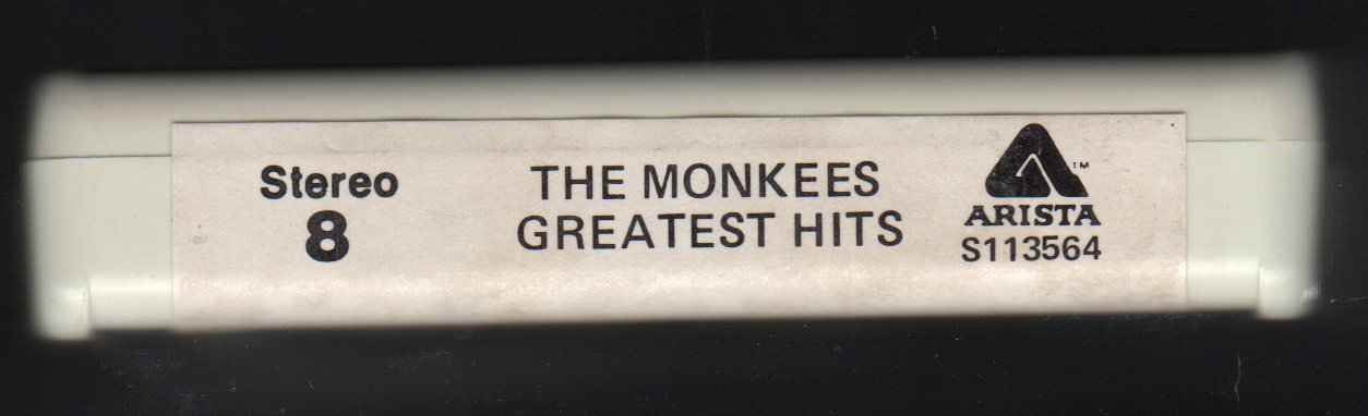 The Monkees - Greatest Hits 1972 RCA ARISTA A20 8-TRACK TAPE