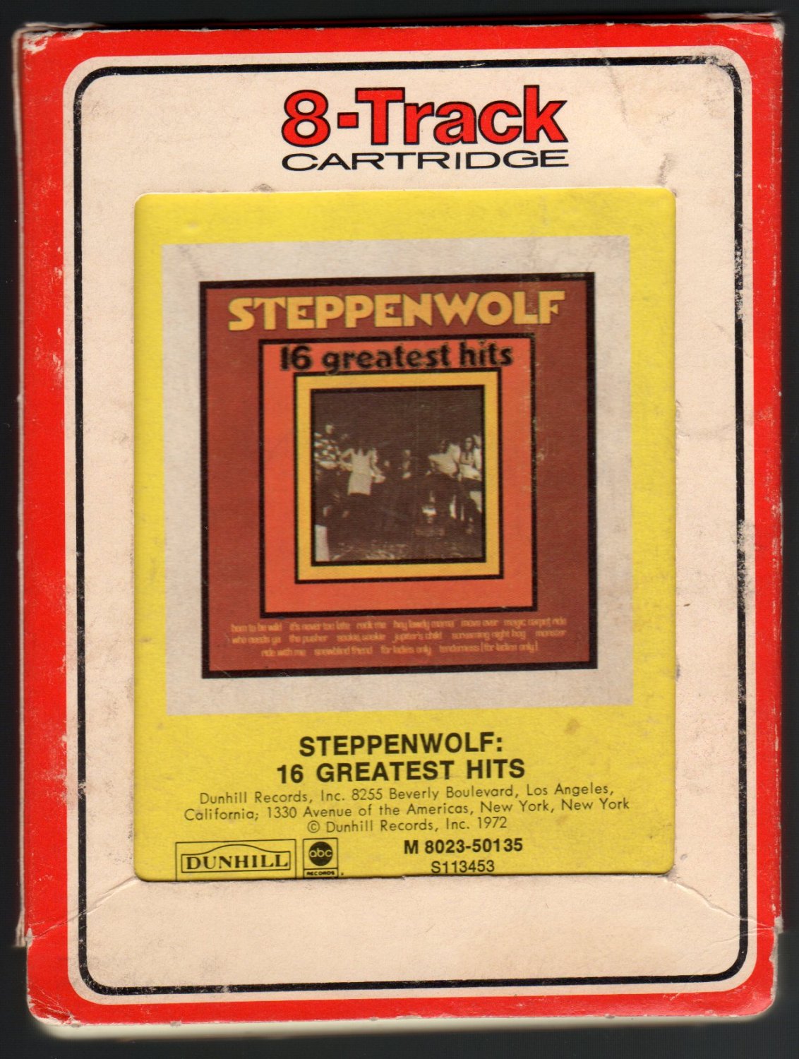 Steppenwolf - 16 Greatest Hits 1973 RCA ABC AC3 8-TRACK TAPE