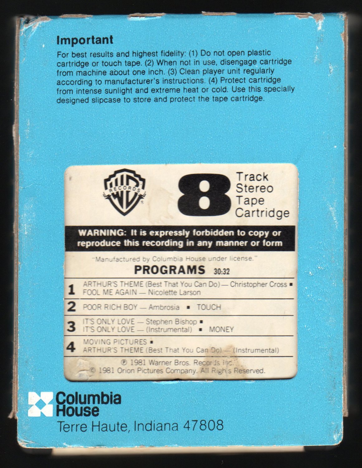 Arthur The Album - Original Motion Picture Soundtrack 1981 CRC A33 8 ...