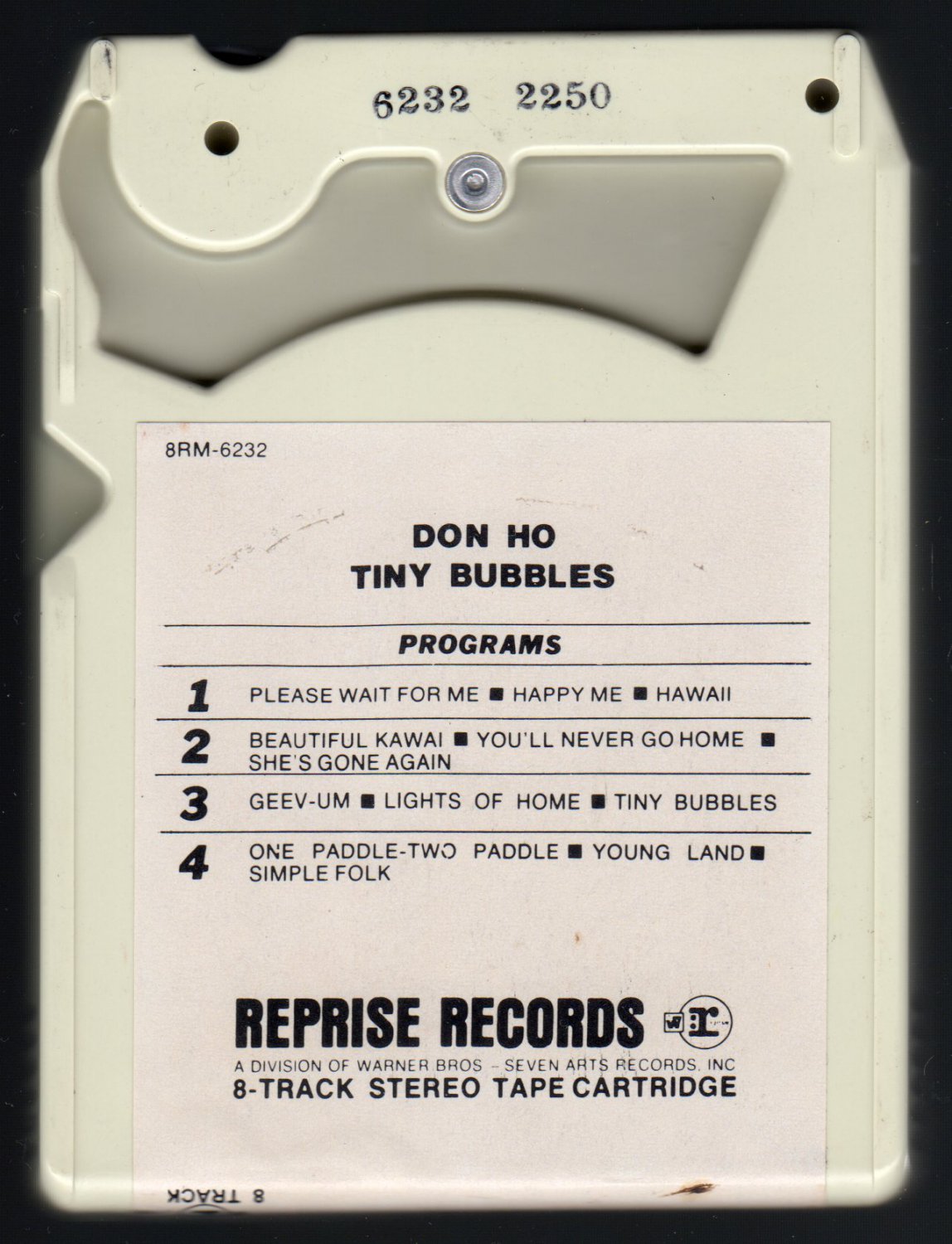 Don Ho Tiny Bubbles 1966 Wb A33 8 Track Tape