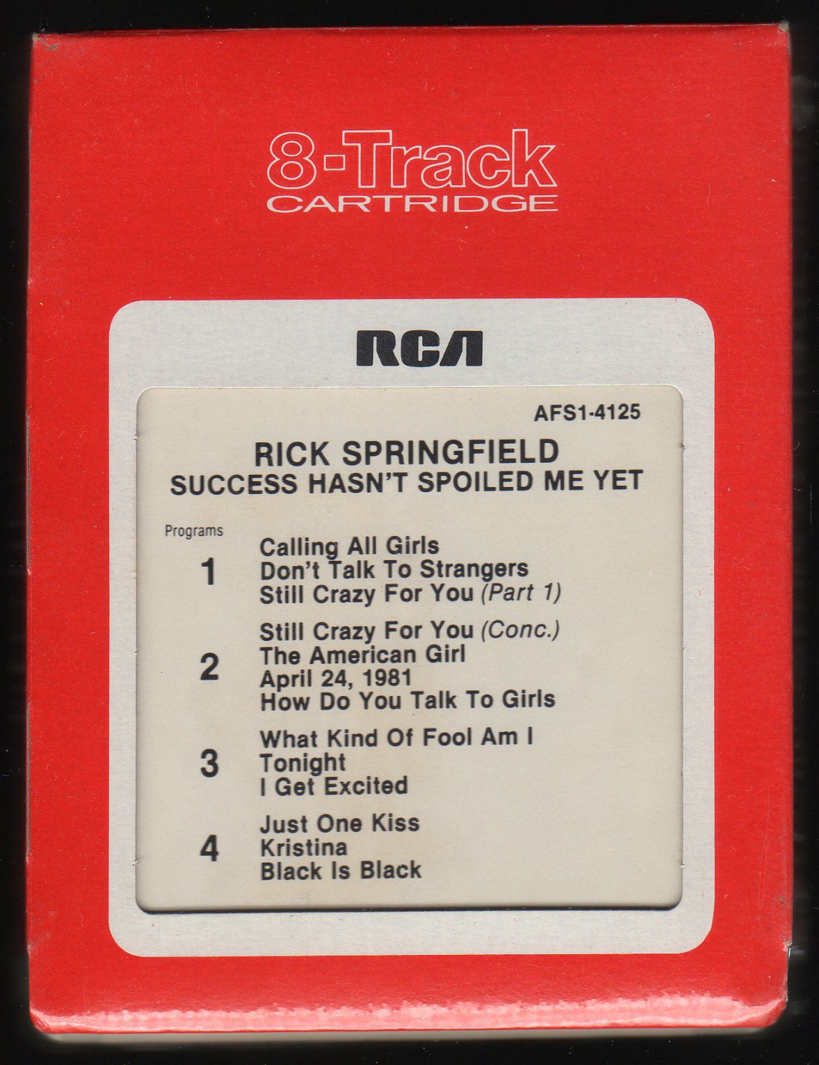 Rick Springfield - Success Hasn't Spoiled Me Yet 1982 RCA Sealed A2 8 ...