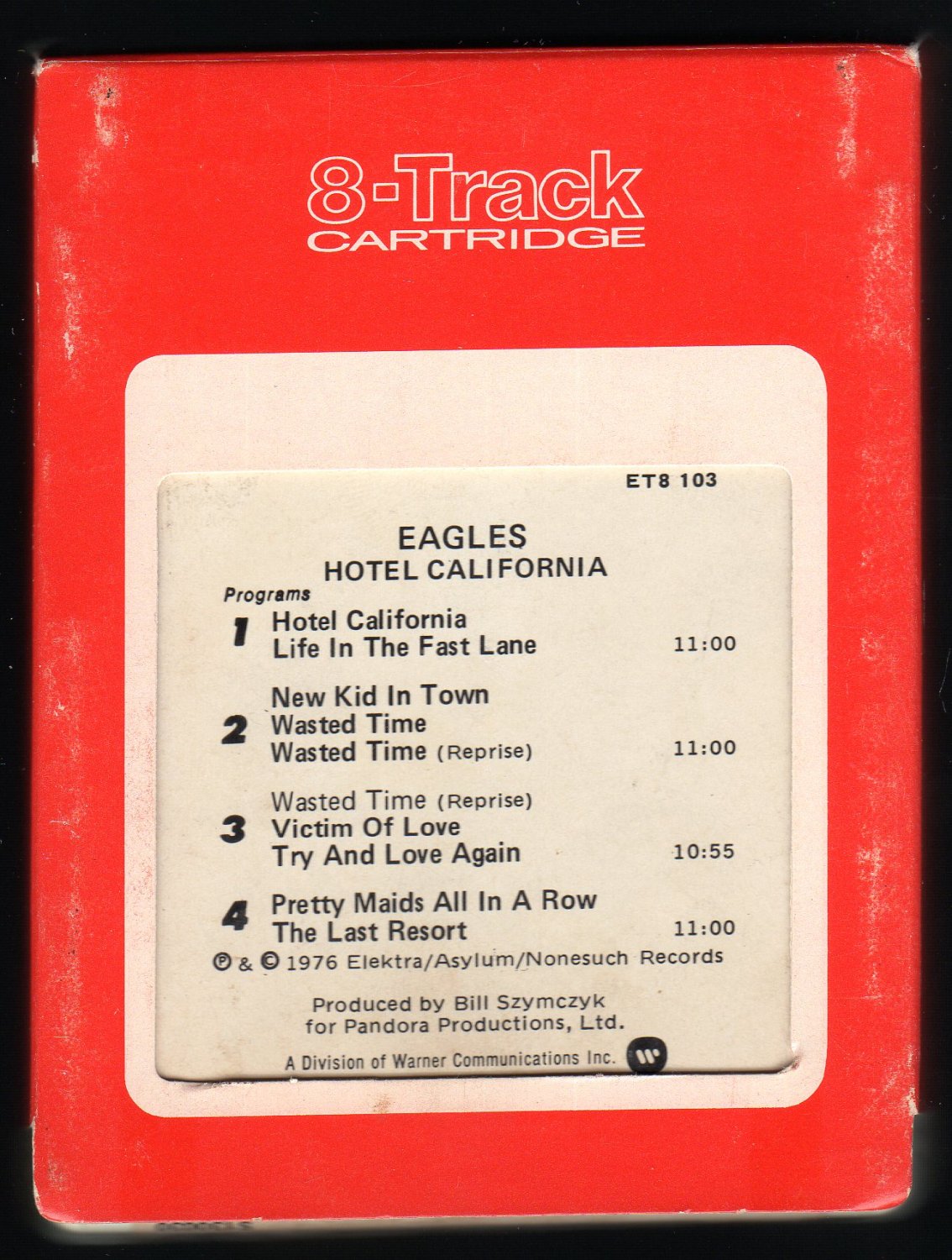 Eagles - Hotel California 1976 RCA ELEKTRA A23 8-TRACK TAPE