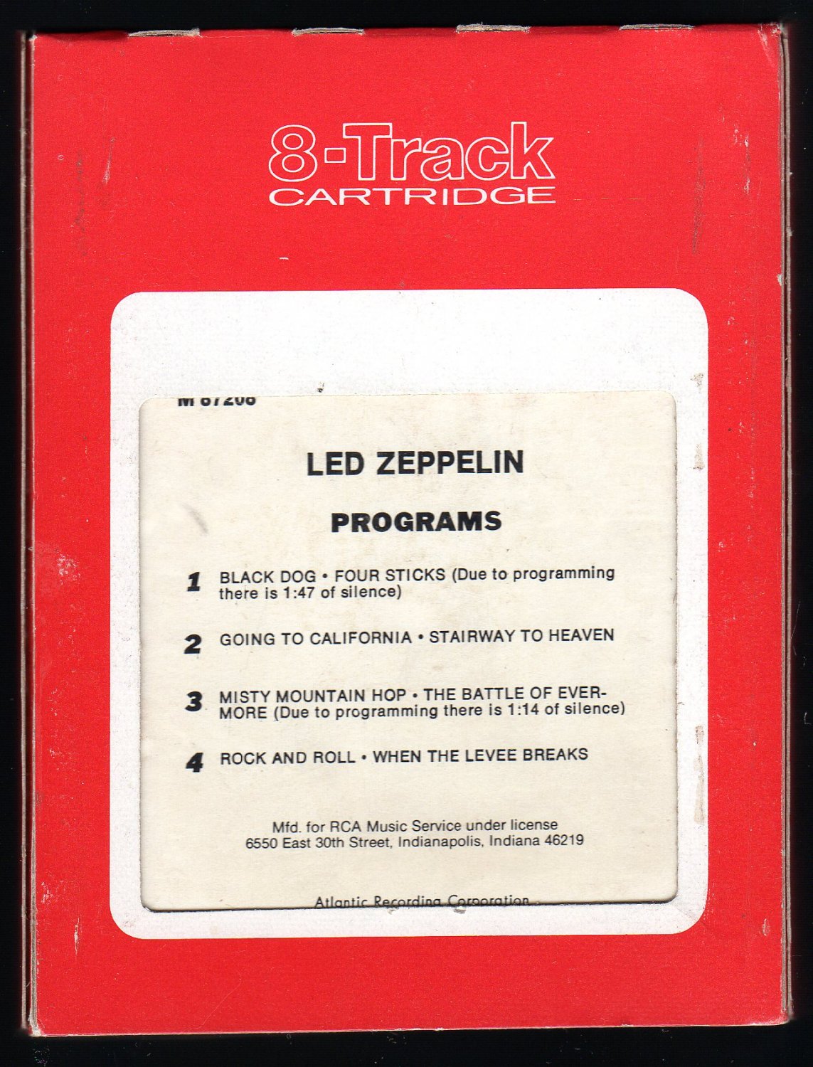 Led Zeppelin - Led Zeppelin IV ZOSO 1971 RCA ATLANTIC A23 8-TRACK TAPE