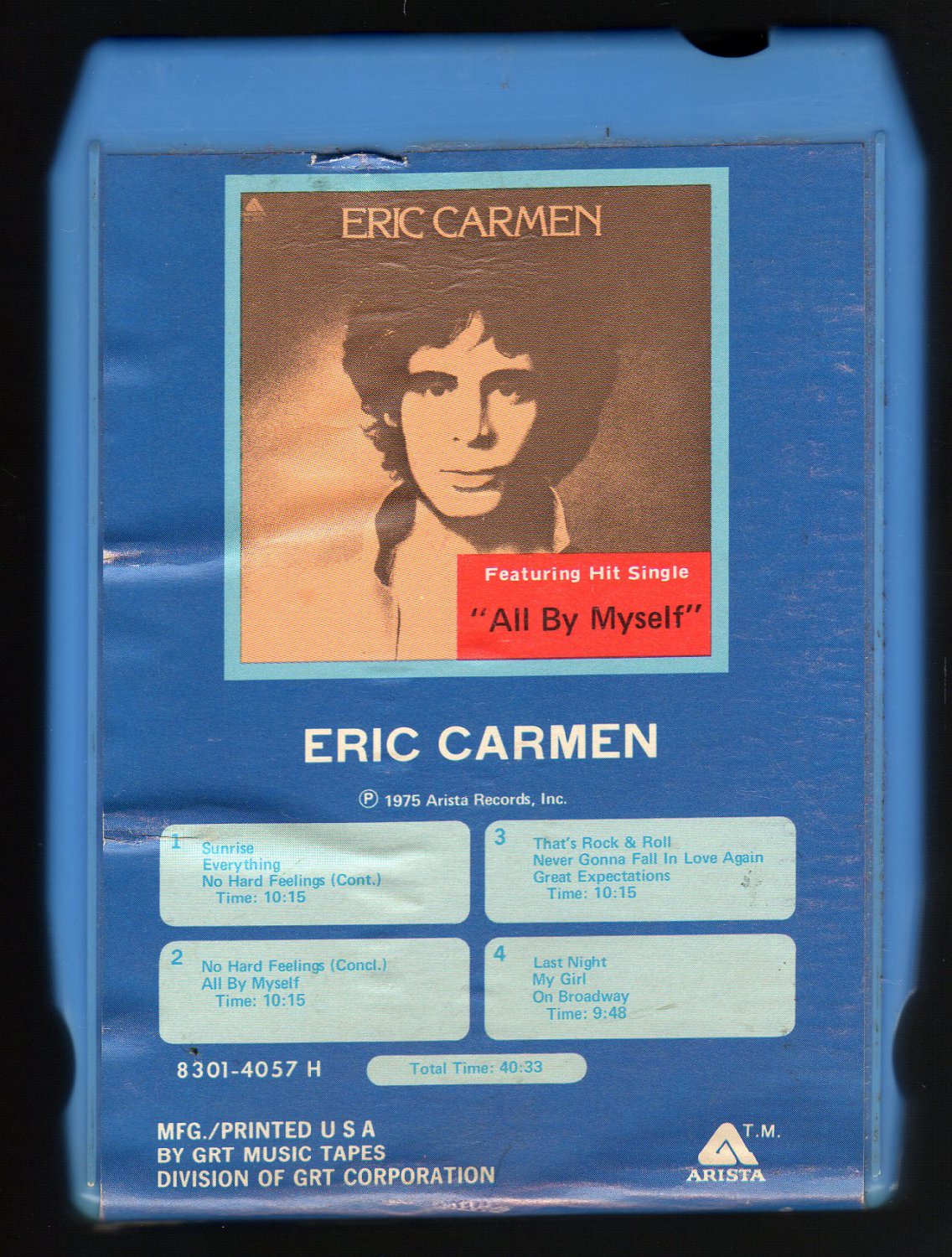Eric Carmen - Eric Carmen 1975 Debut GRT ARISTA A22 8-TRACK TAPE