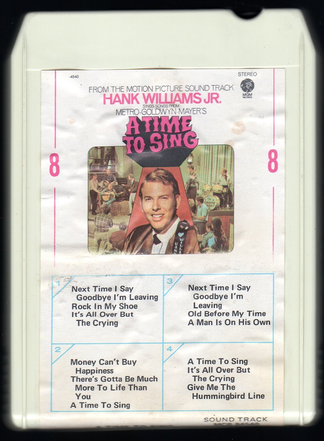 Hank Williams Jr - A Time To Sing Soundtrack 1968 AMPEX MGM A43 8-TRACK ...