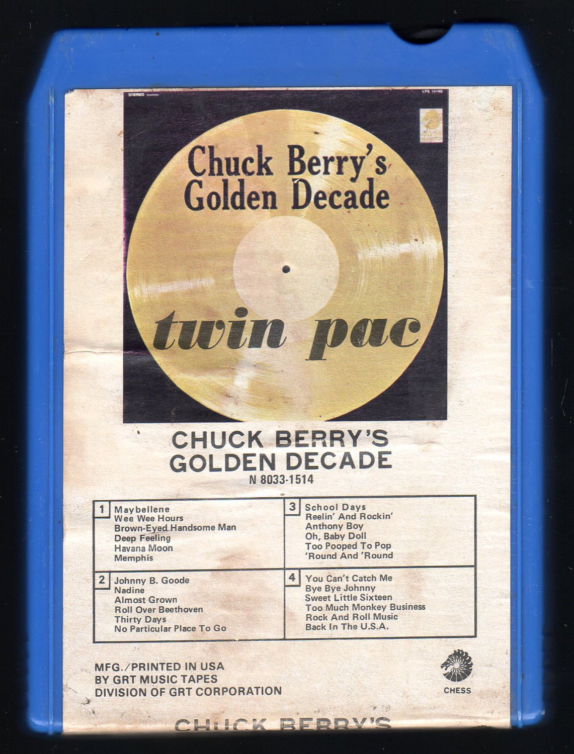 Chuck Berry - Golden Decade 1967 GRT CHESS T2 8-TRACK TAPE