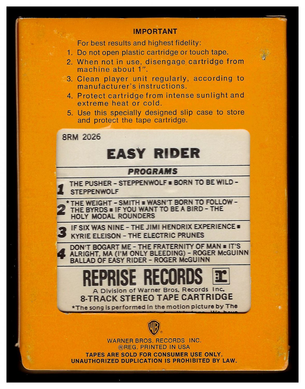 Easy Rider - Original Soundtrack From The Motion Picture 1969 REPRISE ...