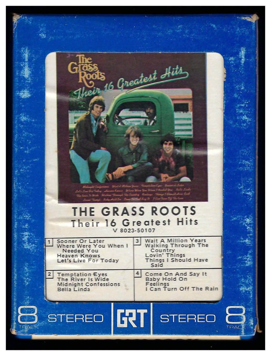 The Grass Roots - Their 16 Greatest Hits 1971 GRT T2 8-TRACK TAPE