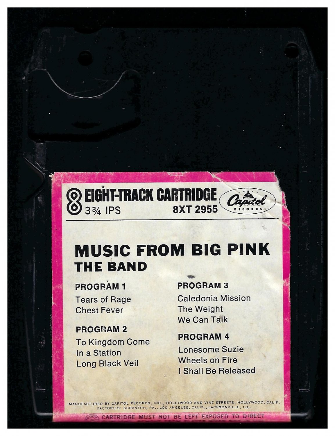 The Band - Music From Big Pink 1968 Debut CAPITOL A44 8-TRACK TAPE