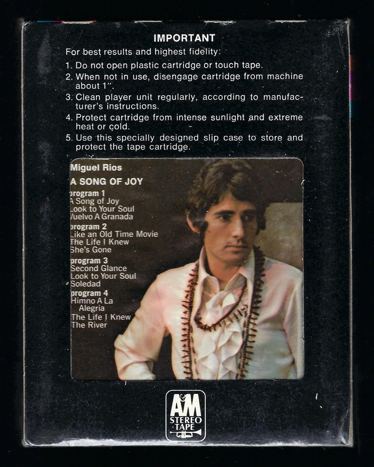 Miguel Rios - Song Of Joy 1969 A&M Sealed A32 8-TRACK TAPE