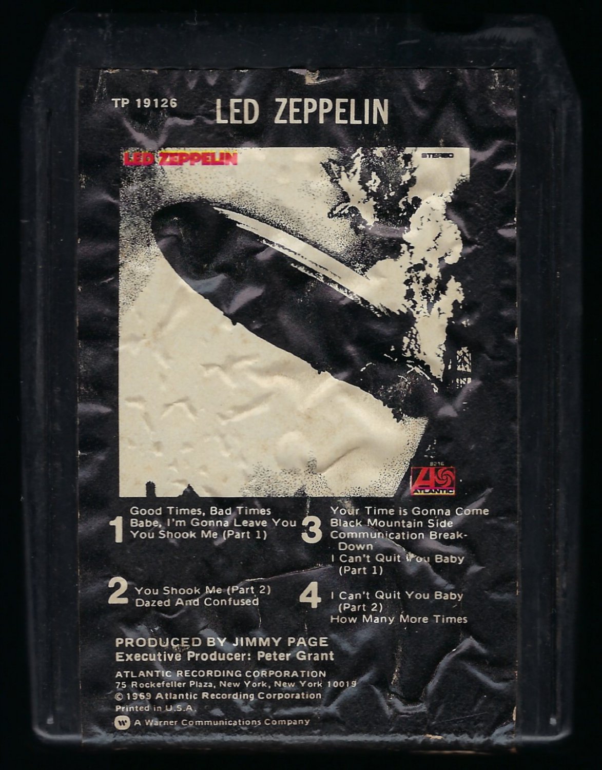 Led Zeppelin - Led Zeppelin 1969 Debut ATLANTIC Re-issue T4 8-TRACK TAPE