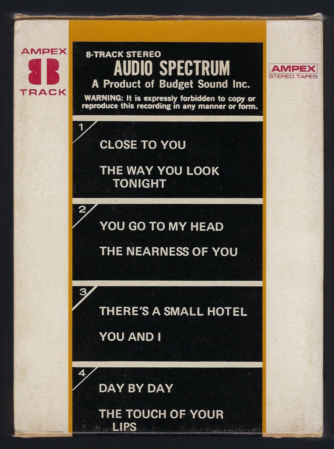 101 Strings - The World's Great Standards 1970 AMPEX T2 8-TRACK TAPE
