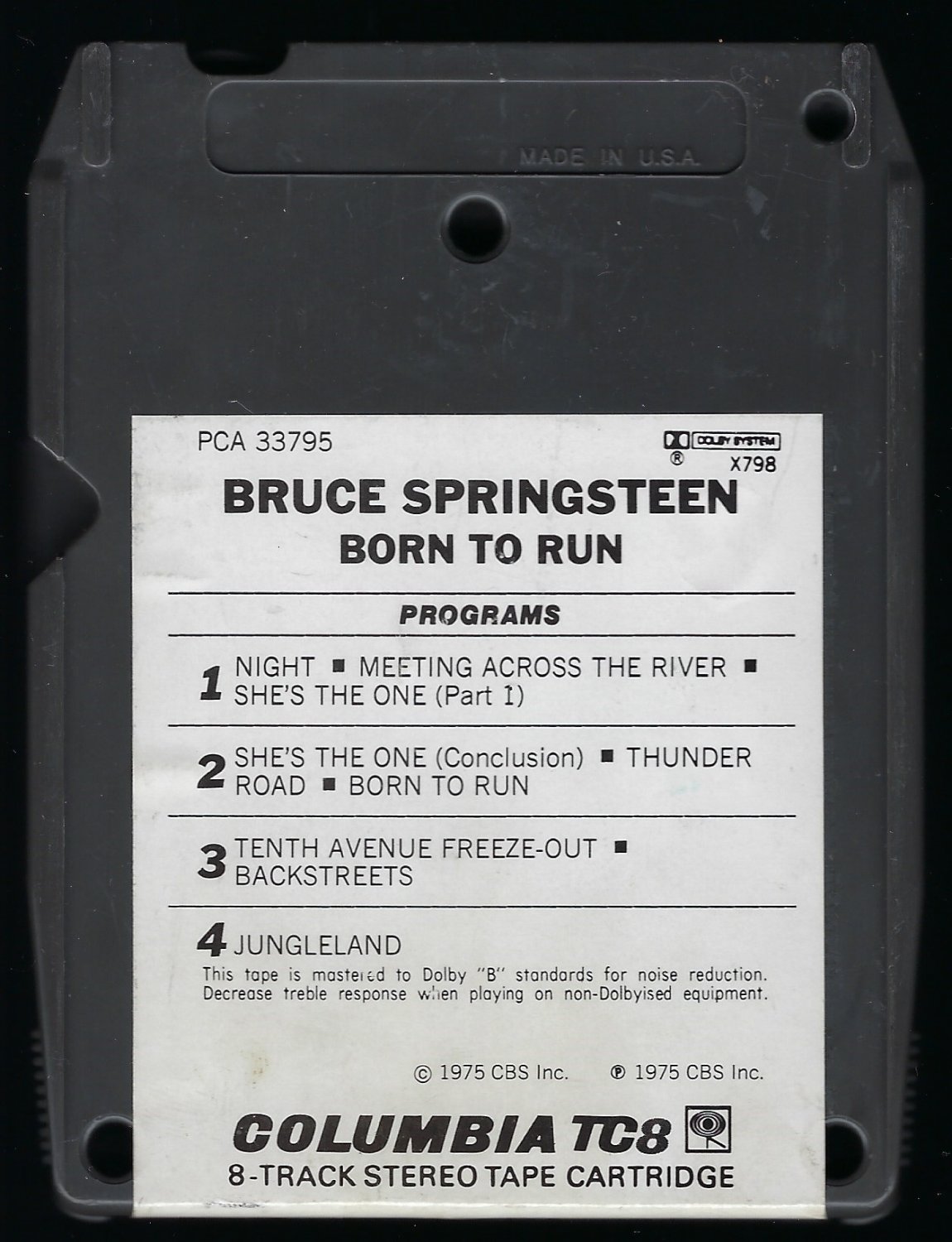 Bruce Springsteen - Born To Run 1975 CBS T10 8-TRACK TAPE