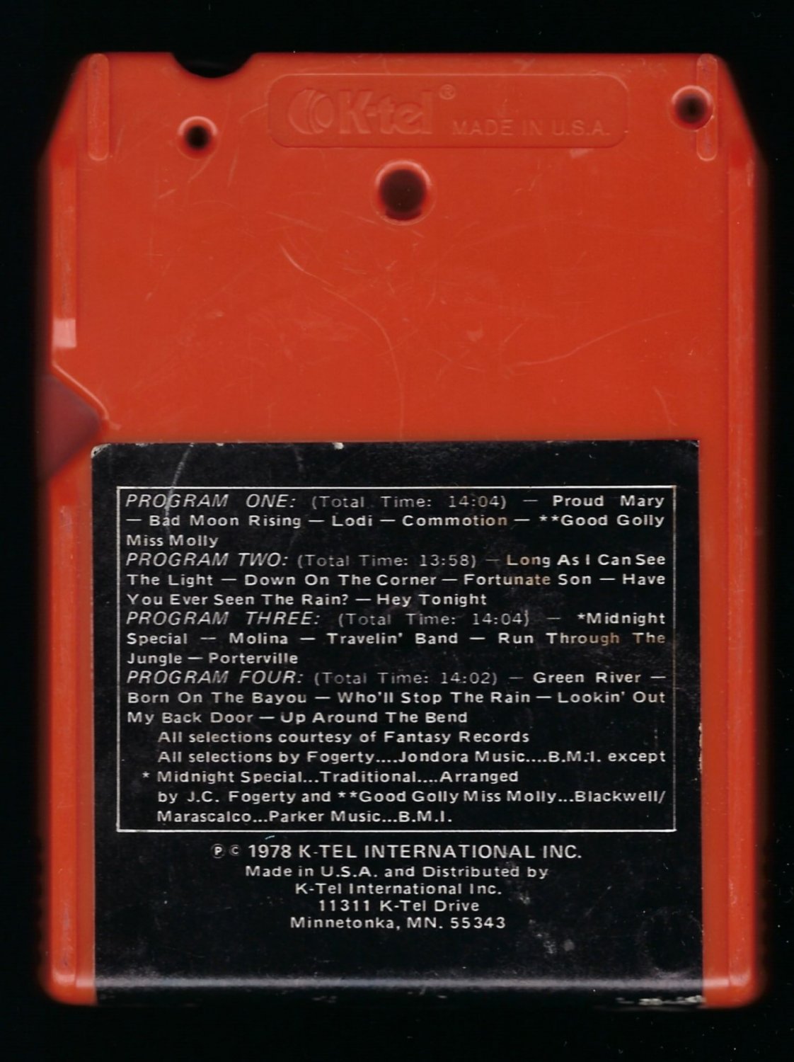 Creedence Clearwater Revival - 20 Super Hits 1978 KTEL T12 8-TRACK TAPE
