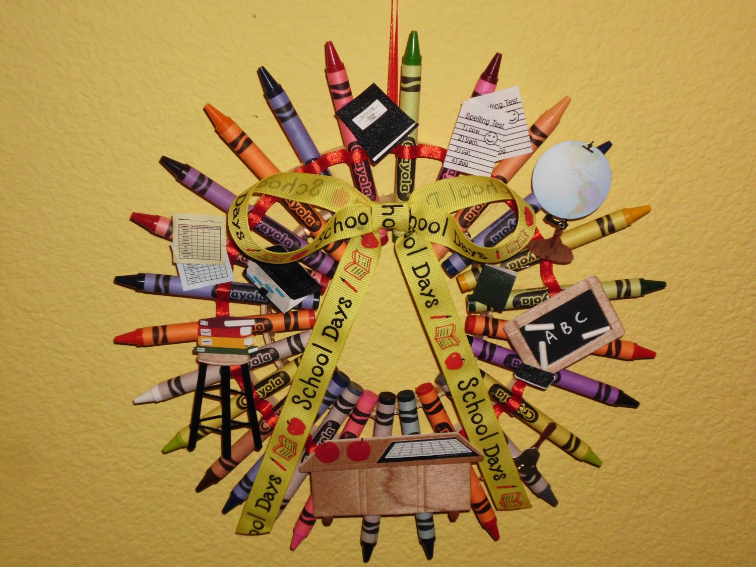 Teacher's gift Crayon Wreath