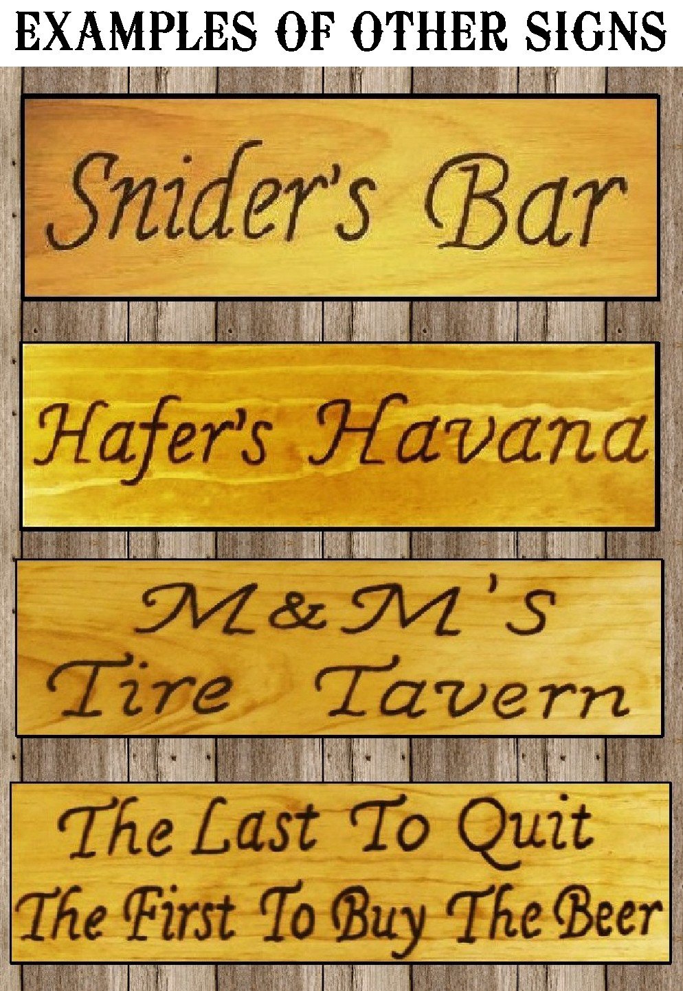 Personalized bar signs game room signs family name signs