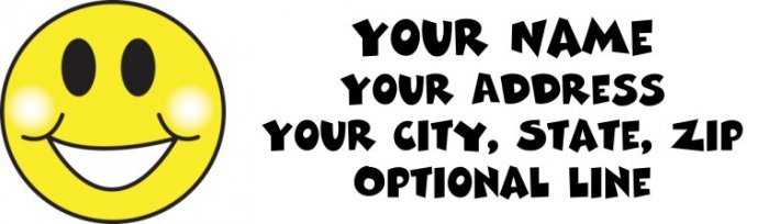 Personalized Happy Smiley Face Address Labels