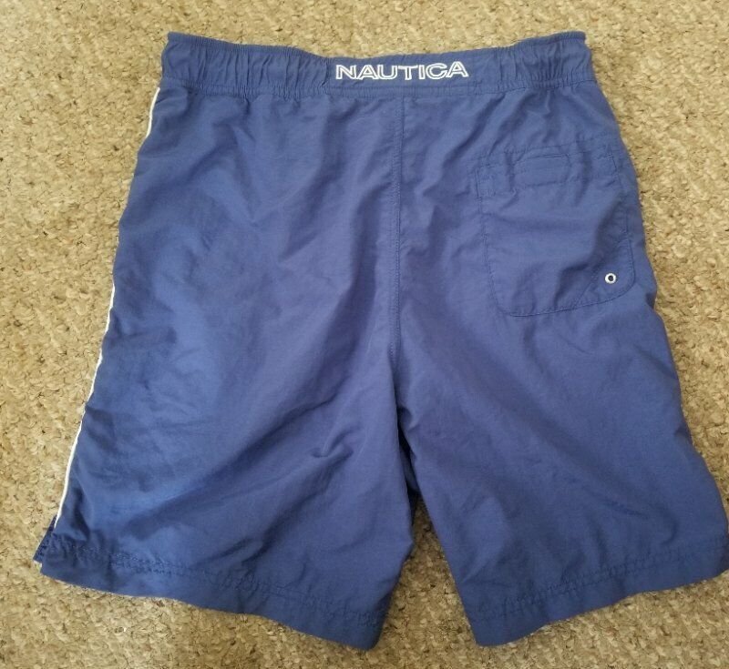 NAUTICA Blue Trunk Style Bathing Suit Mens XSMALL
