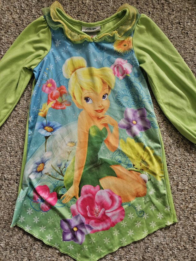 DISNEY FAIRIES Tinkerbell Silky Nightgown Girls Size 4
