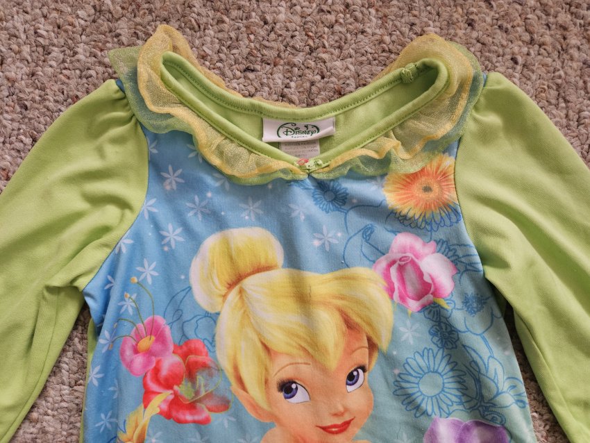 DISNEY FAIRIES Tinkerbell Silky Nightgown Girls Size 4