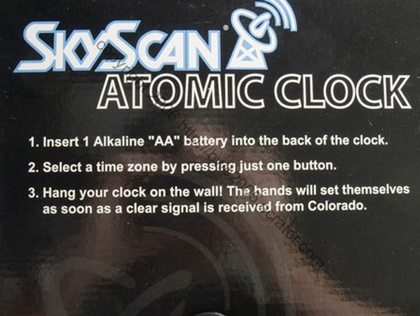 Atomic Wall Analog Clock by SkyScan 14 inch Modern Styling Black NIB