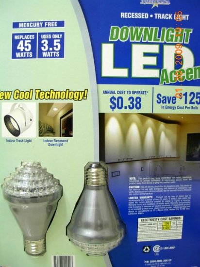LED 4 Watt Lights of America 2 Pack 2004LEDDL-35K-24 Standard Base ...