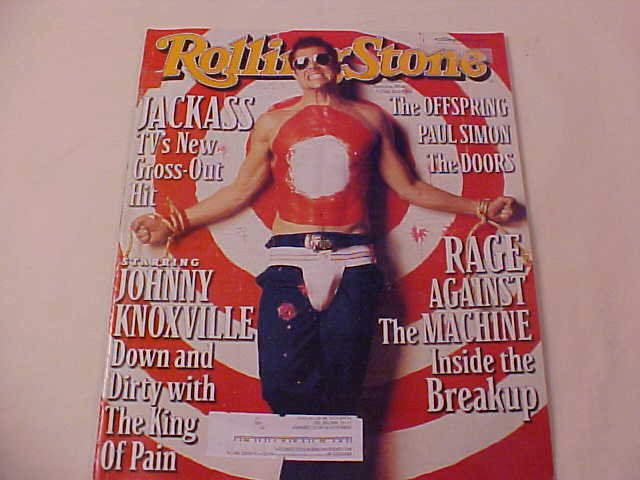 2001 ROLLING STONE MAGAZINE JACKASS TV NEW GROSSOUT HIT (SOLD)