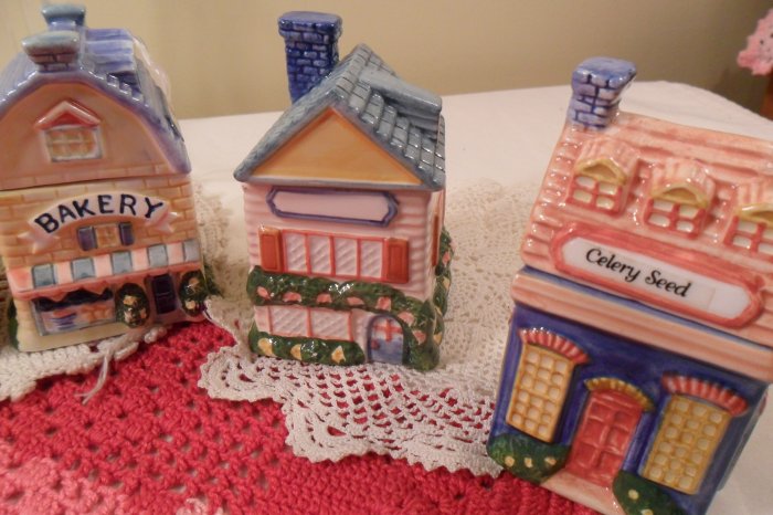 AVON COTTAGE COLLECTION SPICE JARS SET OF 9 (sold)