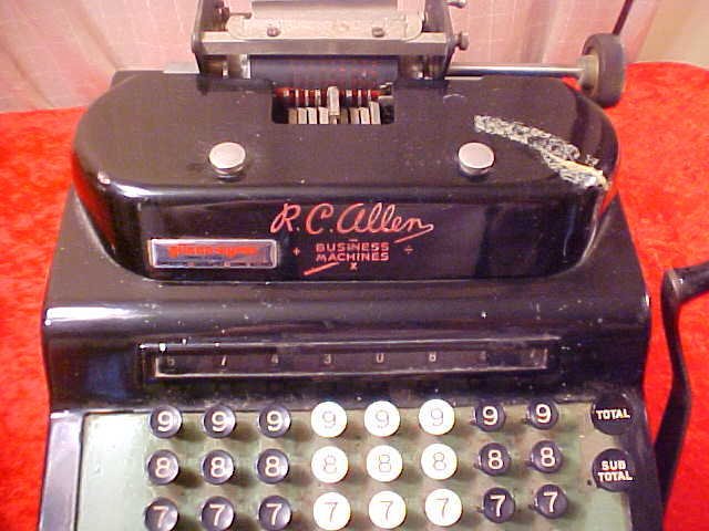 VINTAGE R.C ALLEN BUSINESS ADDING MACHINE GLLSON-AYRES (SOLD)