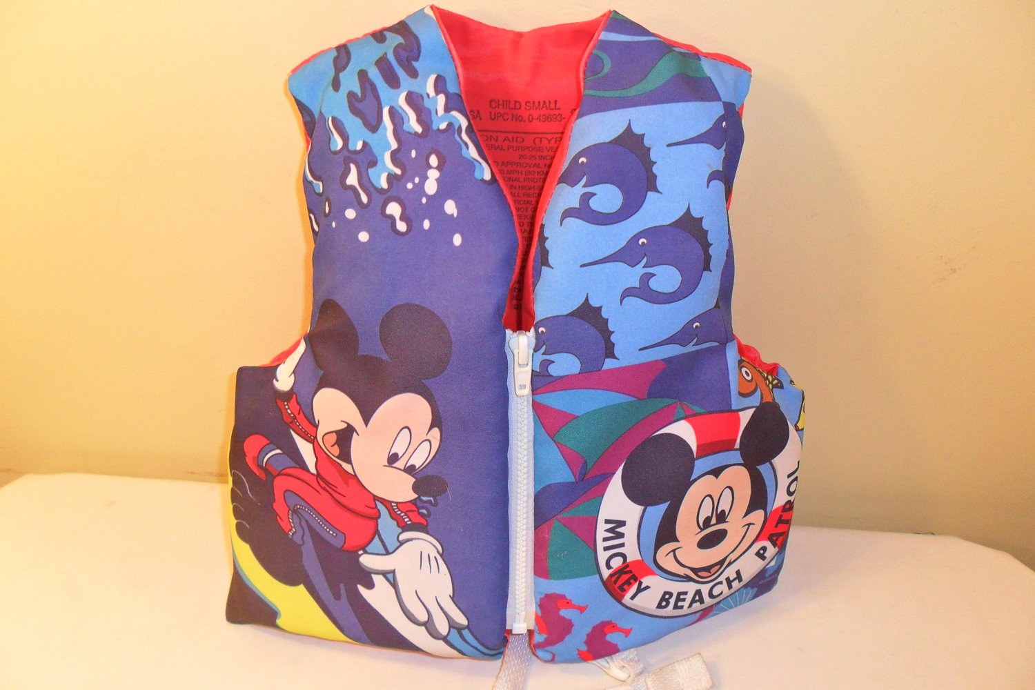 Disney MICKEY Mouse Childs Size Small Life Vest (SOLD)