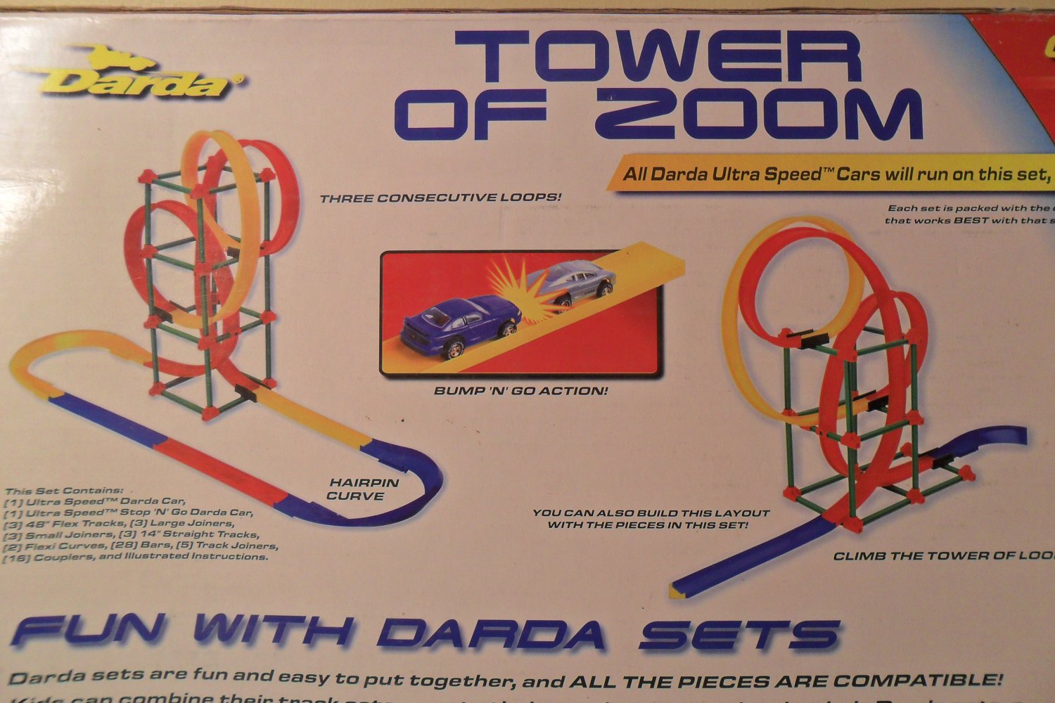 2001 Darda Cars Tower Of Zoom Race Track & Loop MIB (SOLD)