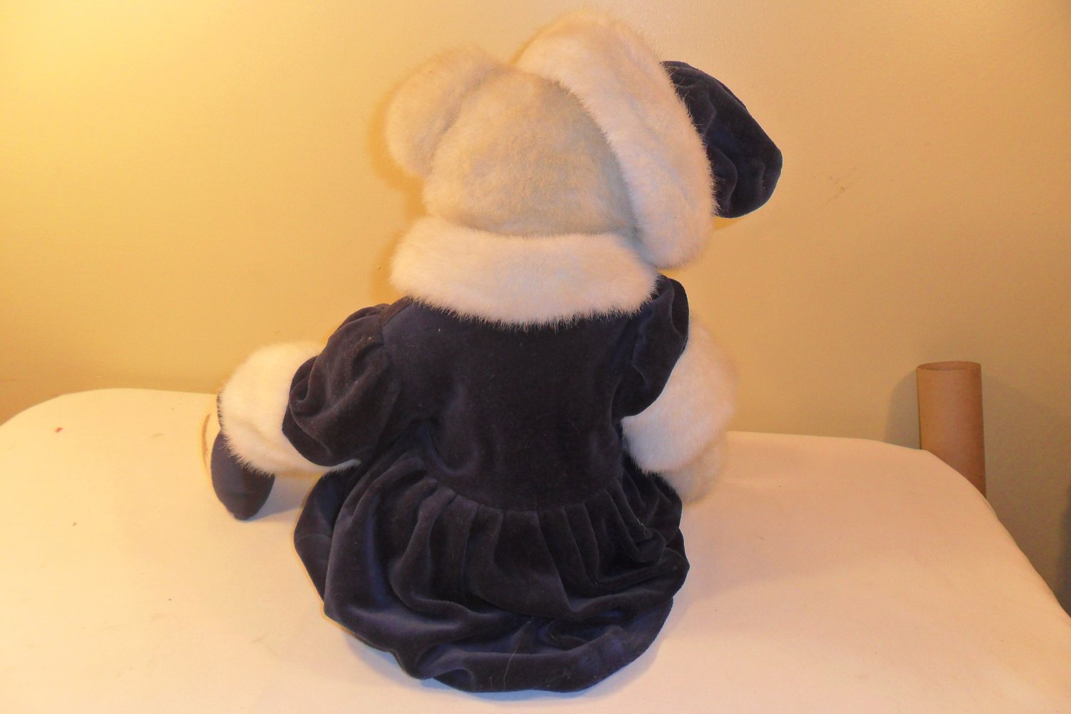large Boyds Bears stuffed bear w/ blue velvet dress Archive Series ...