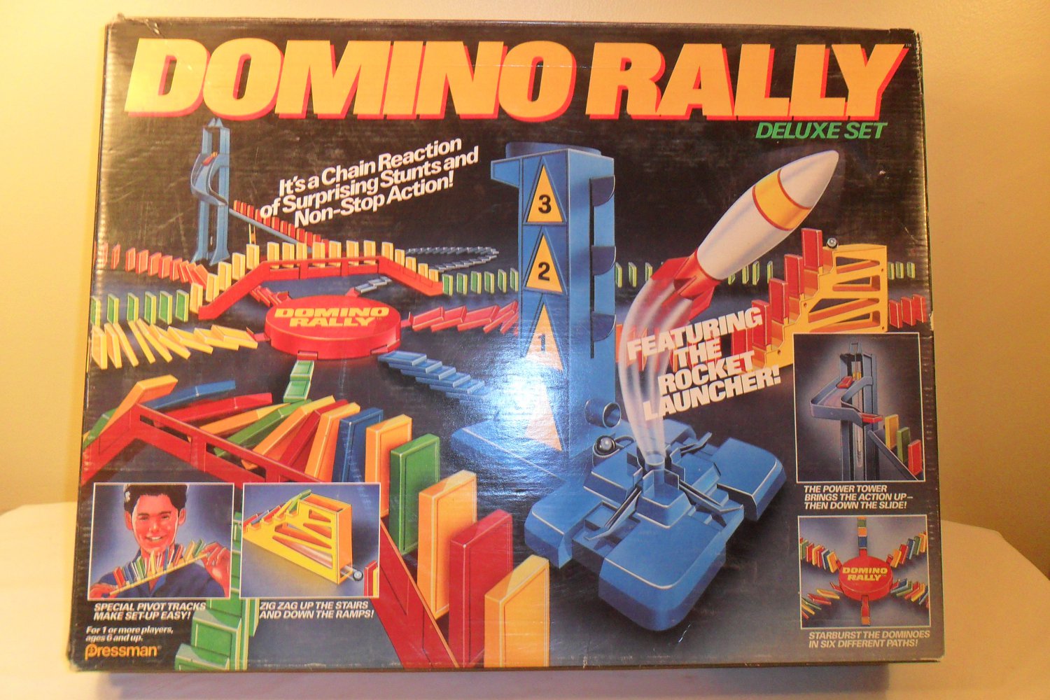 1989 Domino Rally Deluxe Set Featuring the Rocket Launcher (SOLD)