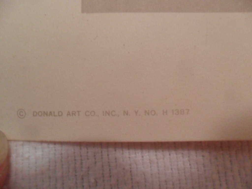 Vintage Donald Art Co. N.Y. Inc. print