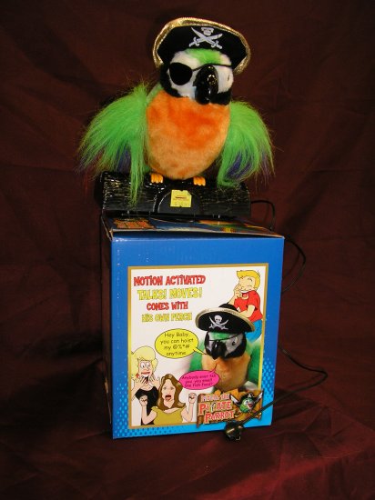 Talkling PISTOL THE PIRATE PARROT Funny & Rude!
