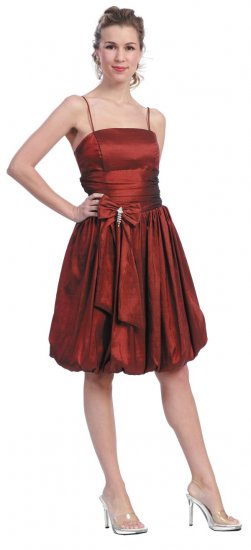 Rust Bubble Dress Cocktail Bridesmaid Rust Prom Dress Plus Size Gown ...