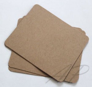 100pc Blank Hair Clip Display Card Brown Kraft Paper Accessory No ...