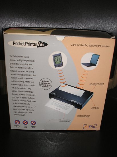 SIPIX POCKET A6-MOBILE PRINTER-ULTRA-PORTABLE-FOR PALM, HANDSPRING PDA ...