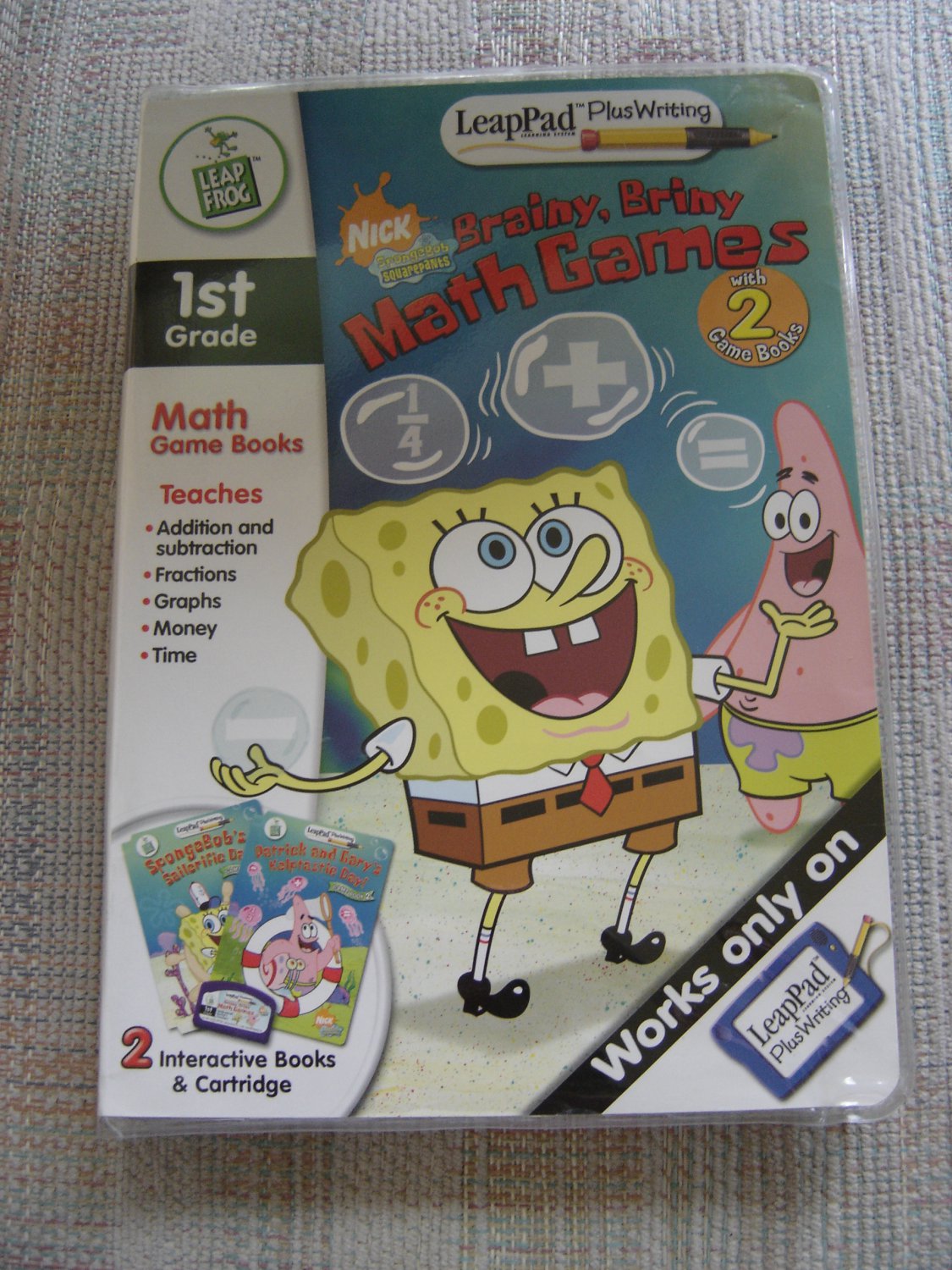 LeapPad PlusWriting SpongeBob SquarePants Brainy Briny Math Games with ...