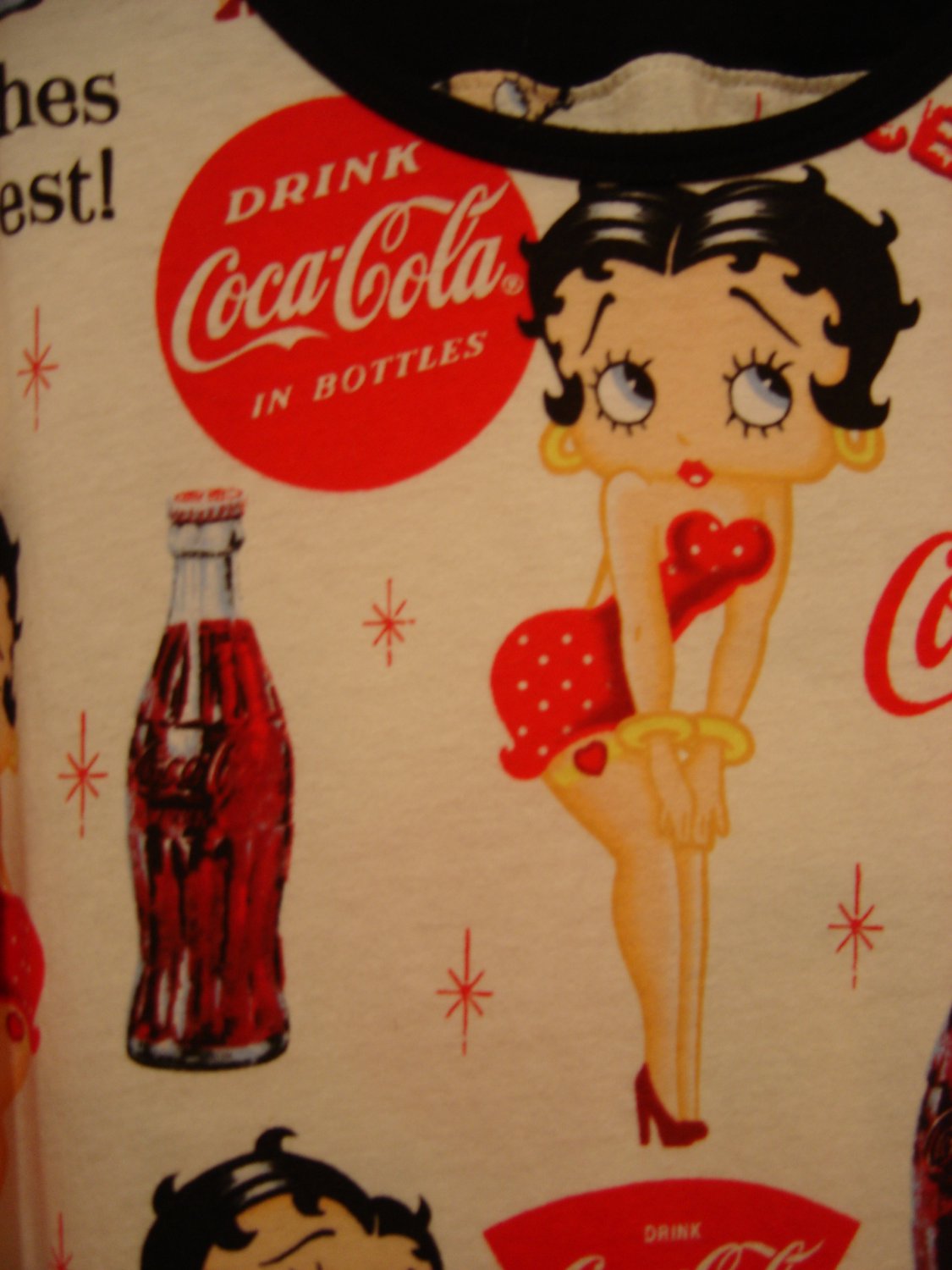 BETTY BOOP COCA COLA 2 PC. PAJAMA SET - SOFT & ADORABLE - CAPRI'S ...