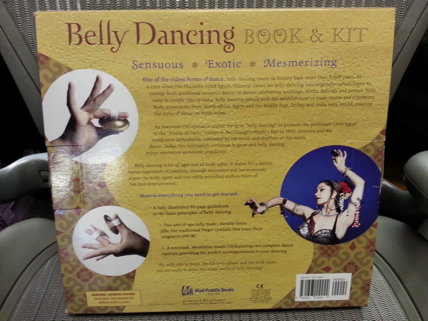 BELLY DANCING BOOK KIT with BRASS ZILLS (CYMBALS), BOOK & CD!