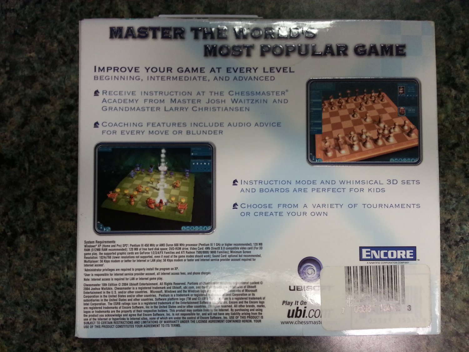 Chessmaster 10th Edition - WINDOWS XP by Ubisoft - PROMISES TO MAKE YOU ...