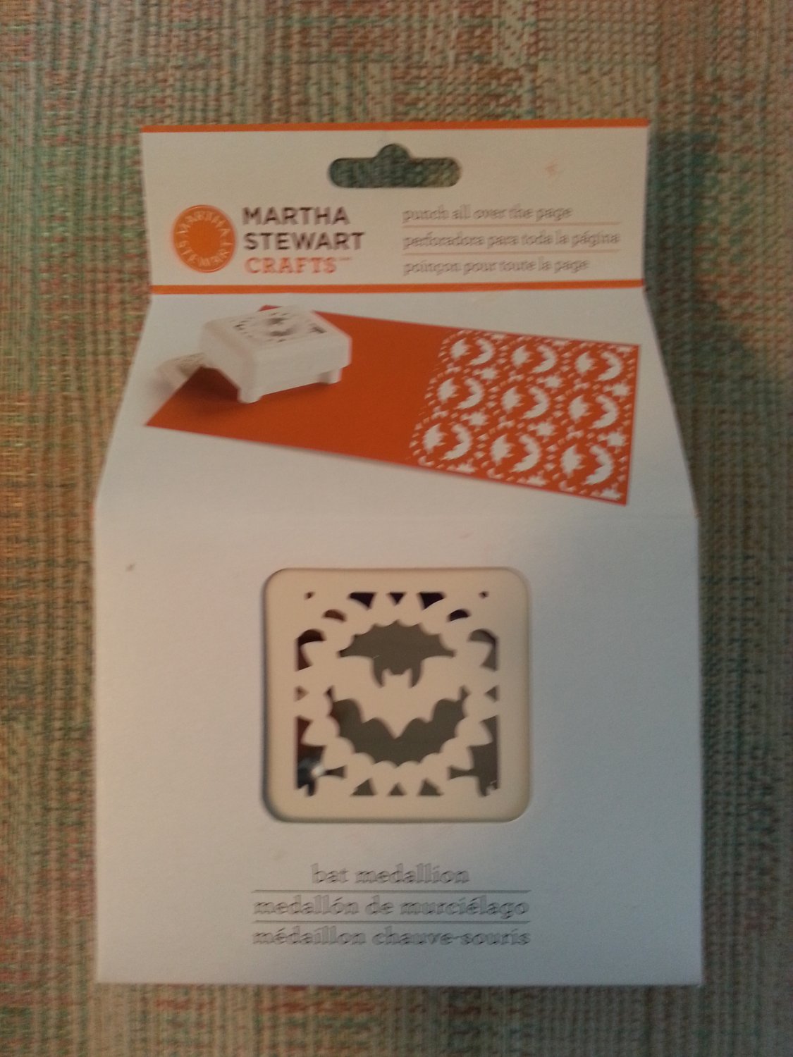 Martha Stewart Crafts All Over The Page Punch, Bat Medallion Pattern!